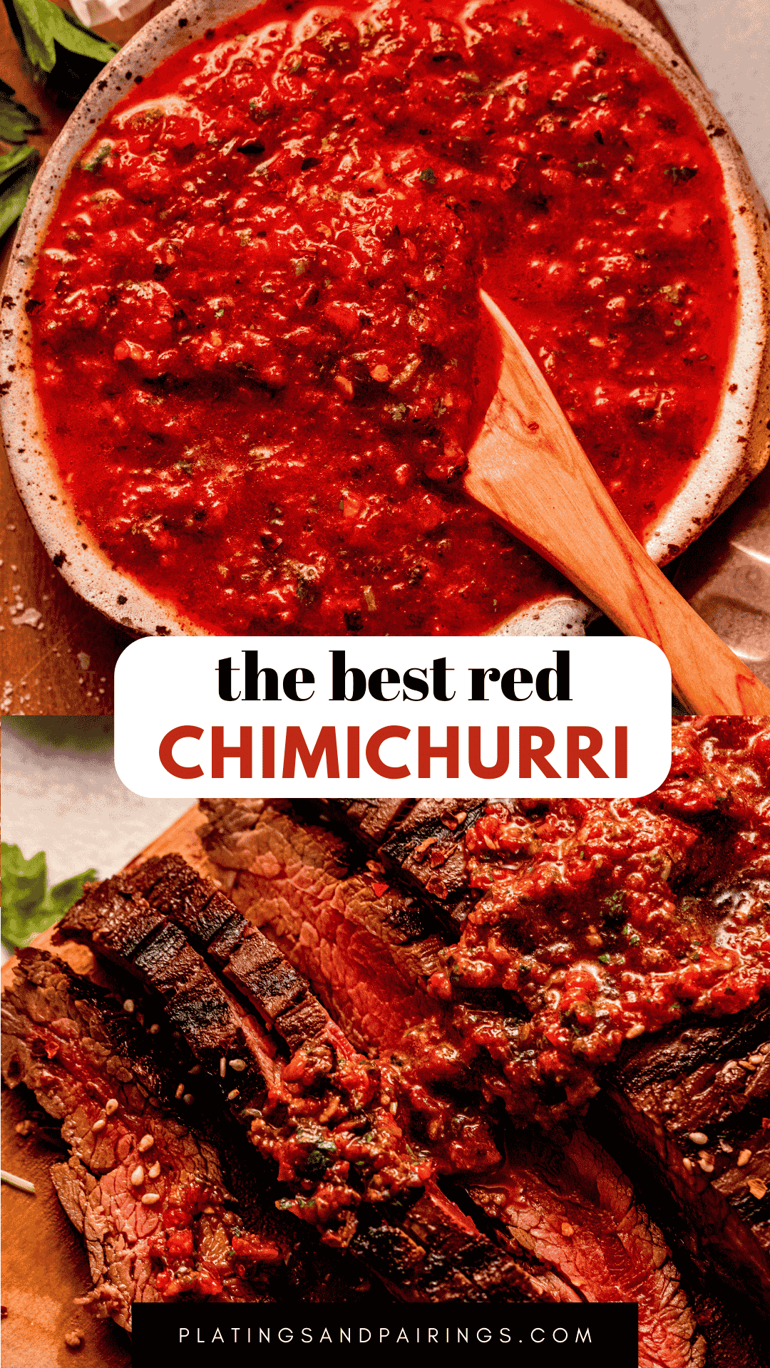 Easy Red Chimichurri Sauce Recipe (Argentinian Chimichurri Rojo)